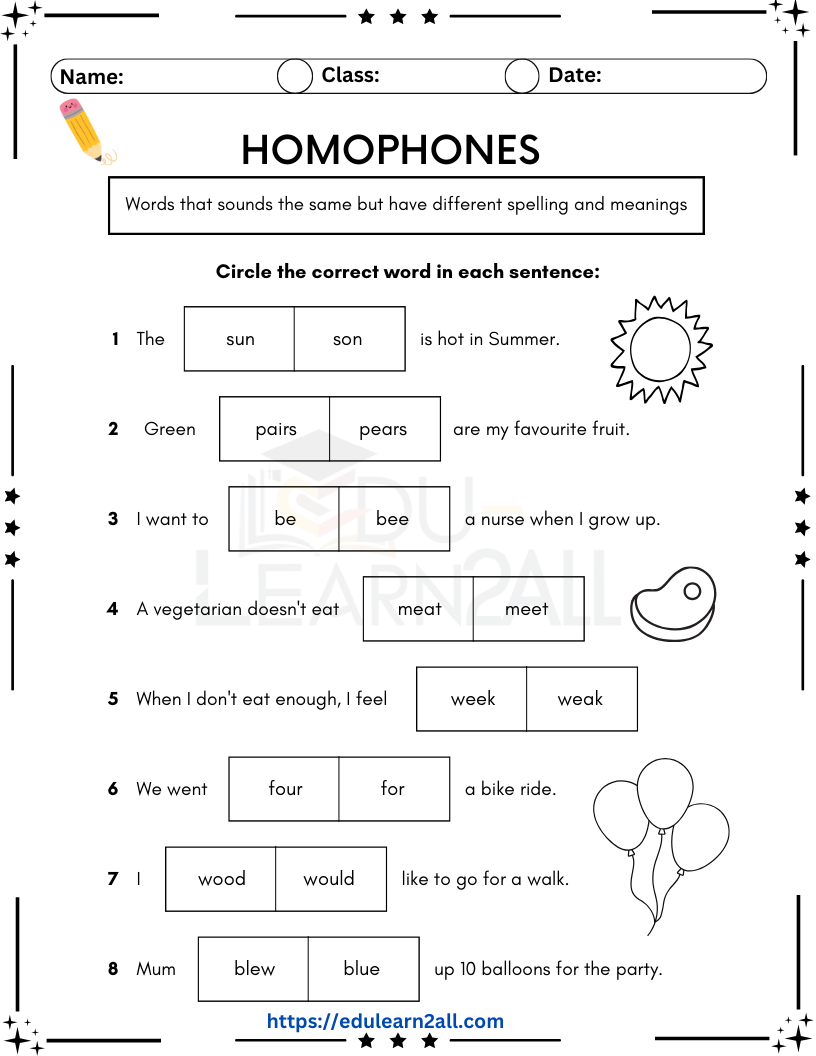 Homophones Worksheet A Comprehensive Guide to Mastering Homophones ...
